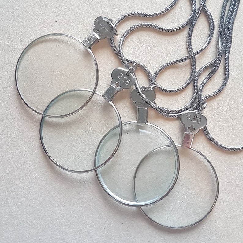 Silver Monocle Necklace, Vintage Monocle Optical Lens, Steampunk ...