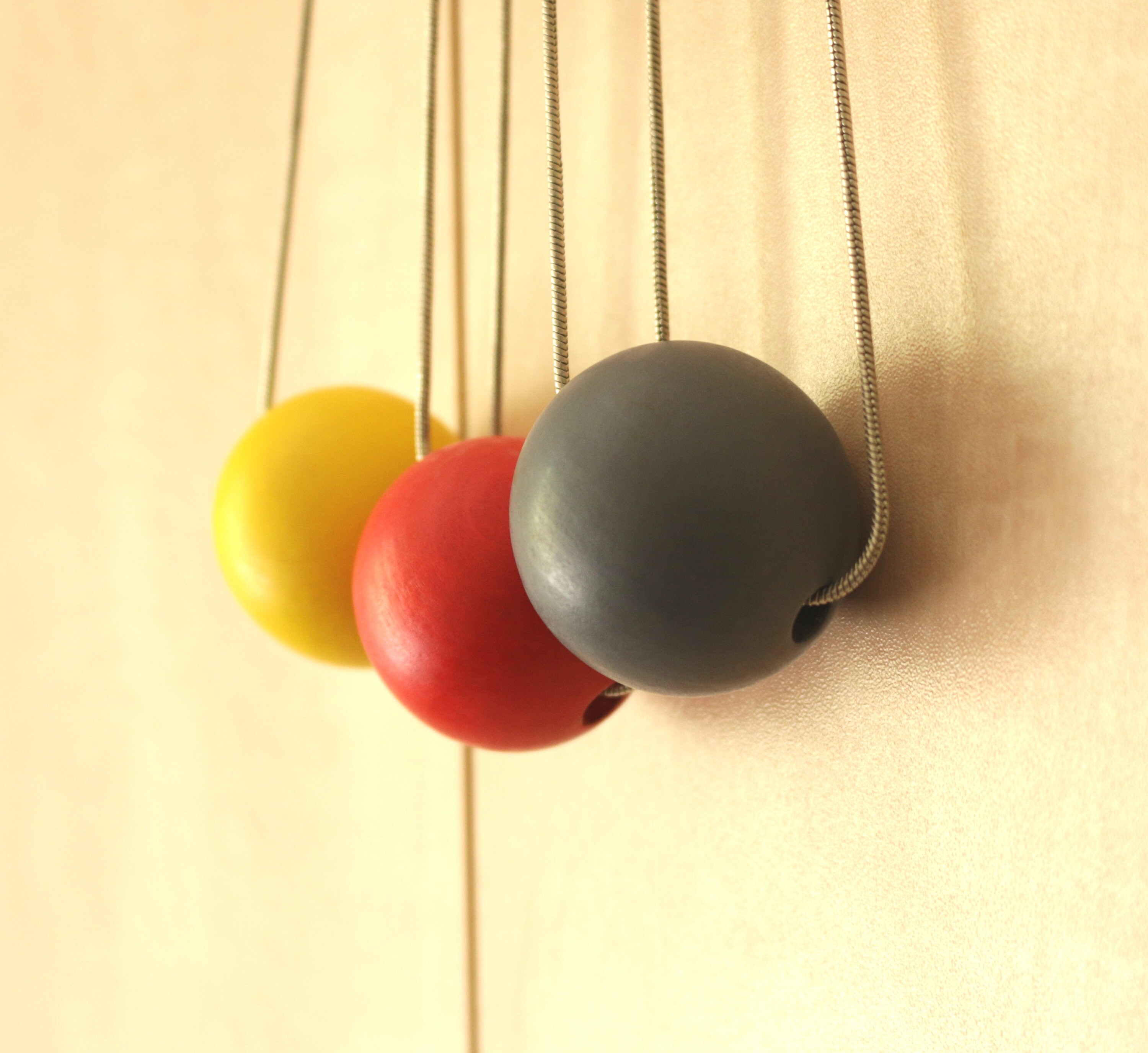 Sphere Necklace, Modern Necklace, Wood Necklace, Geometric Necklace ...