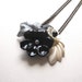 Prom Statement Necklace in Black and White, Flowers Lightweight ...