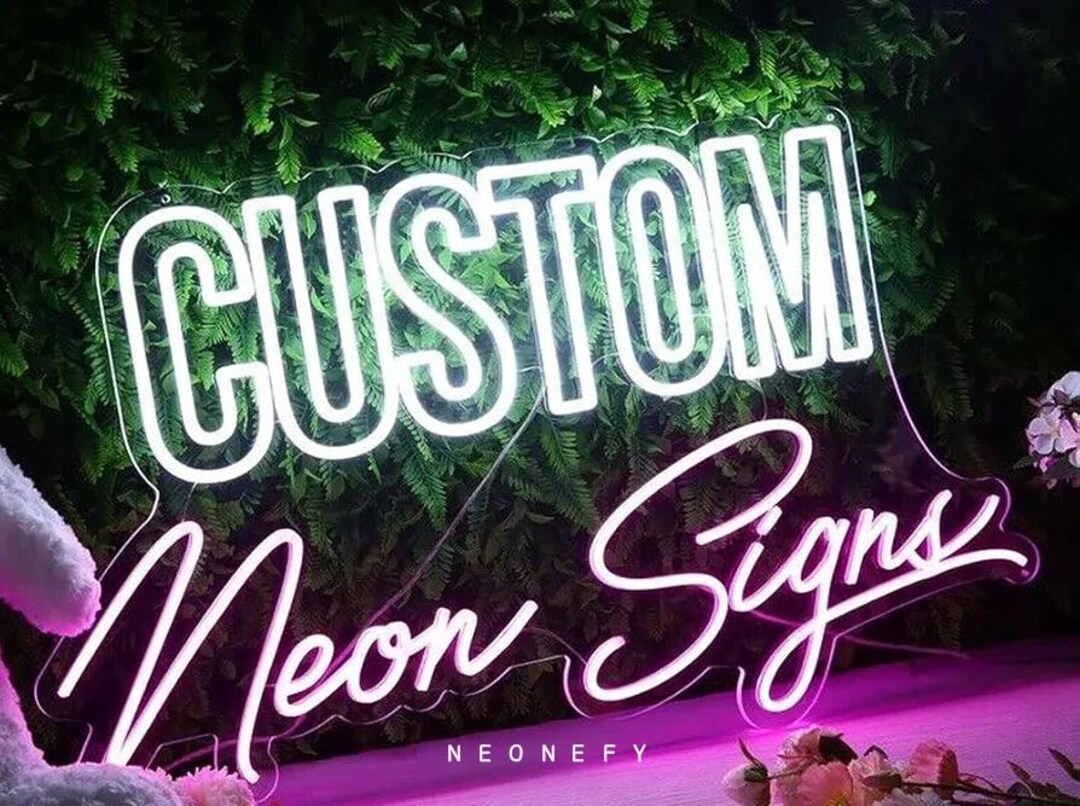 Enseigne néon personnalisée, nom LED néon, texte, logo et design ...