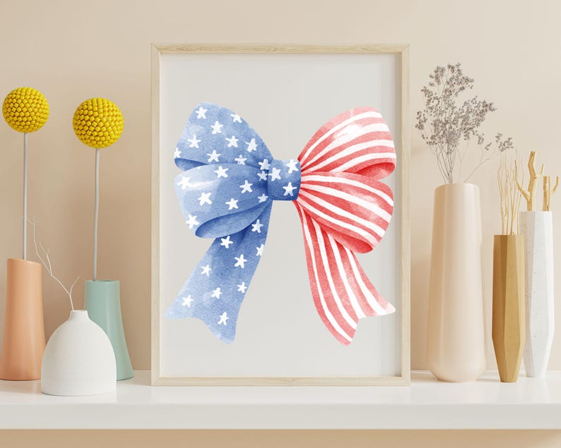 USA Coquette Bow SVG Bundle, Retro America Png, Patriotic Bow Png ...