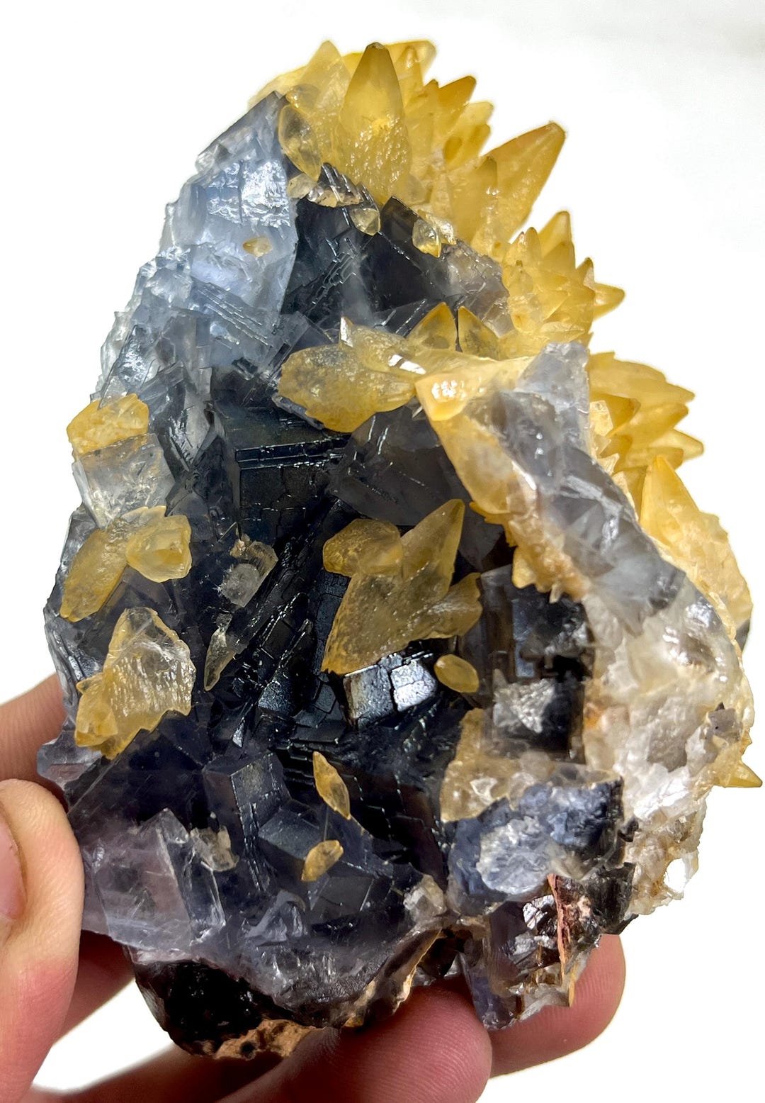 414: Gram Beautiful Natural Blue Dog Teeth Shape Cubic Fluorite With ...