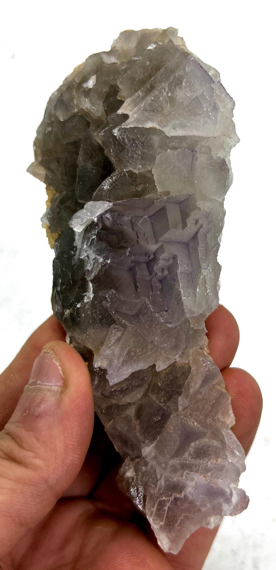 243: Gram Extremely Rear Top Cubic Blue Phantom Fluorite With Calcite ...