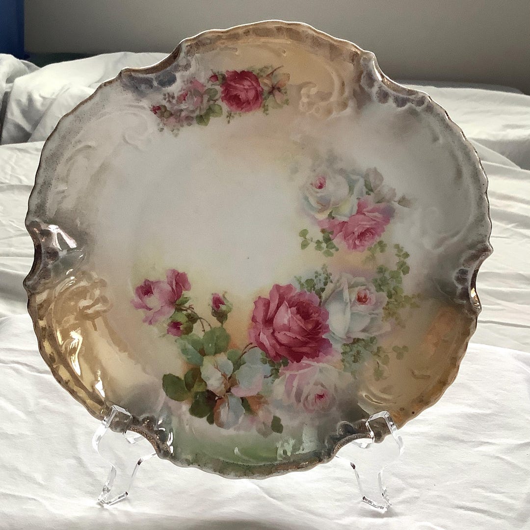 Hand Painted Plate by K. Steinman Silesia Germany - Etsy