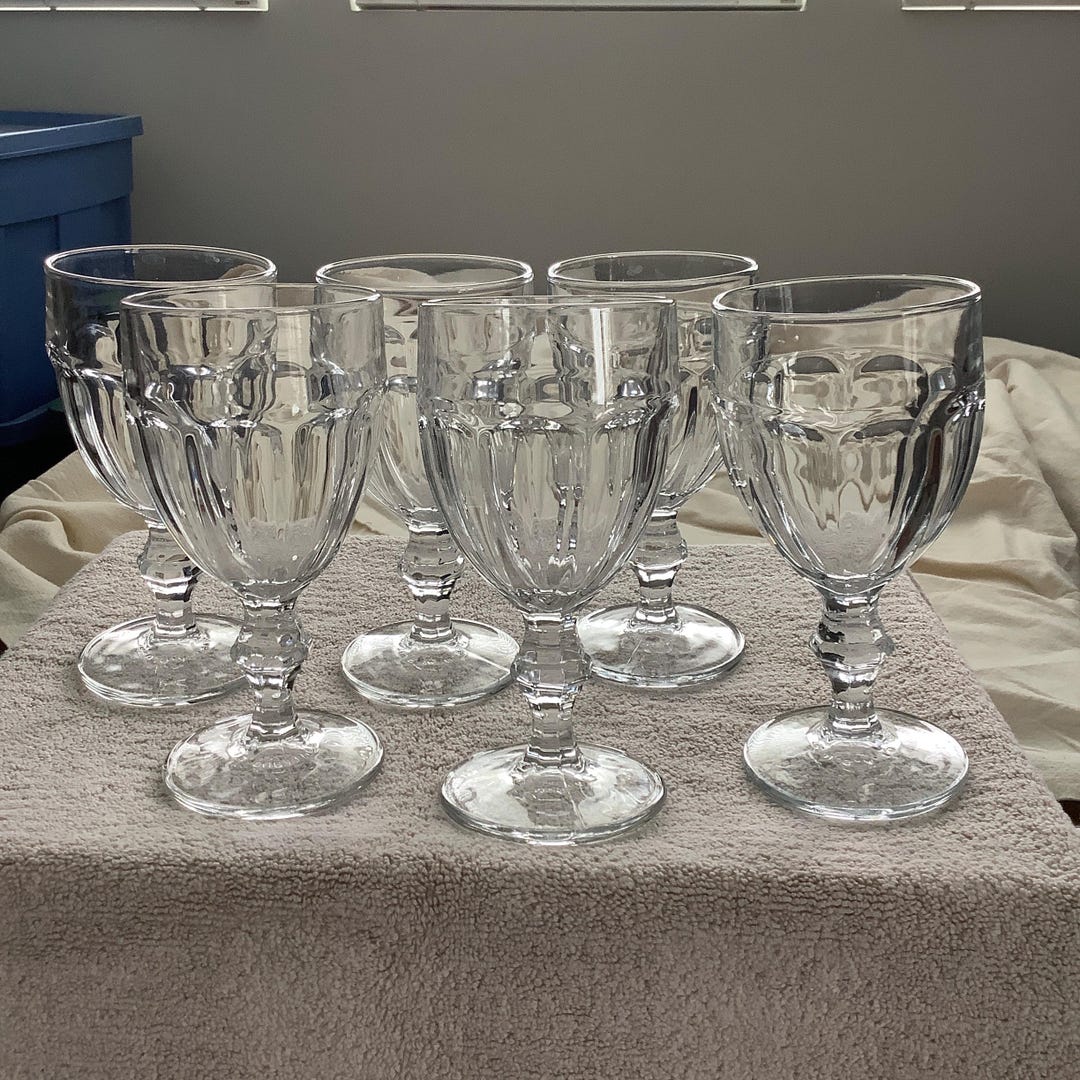 Six Duretuff Gibraltor Gibraltar Clear Goblets by Libby Glass - Etsy