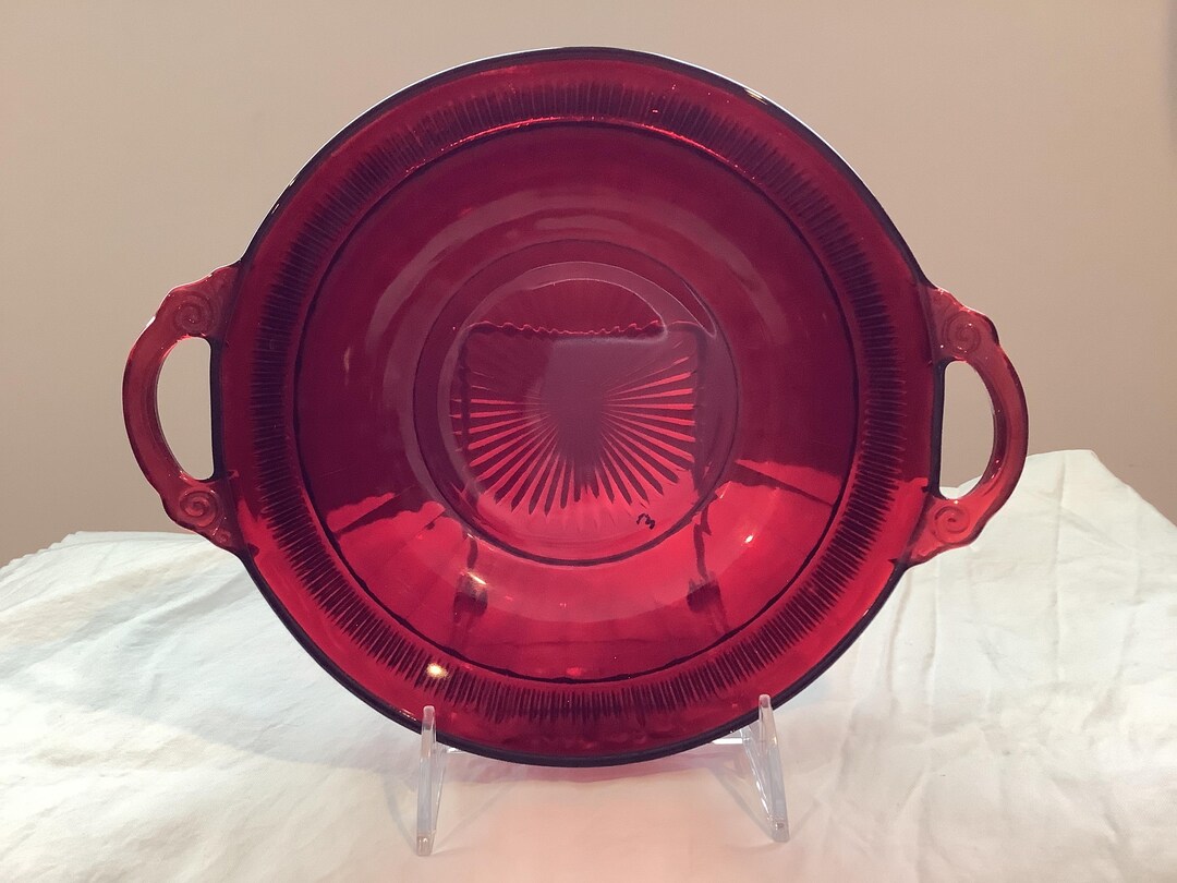 Anchor Hocking Royal Ruby Depression Glass Bowl - Etsy