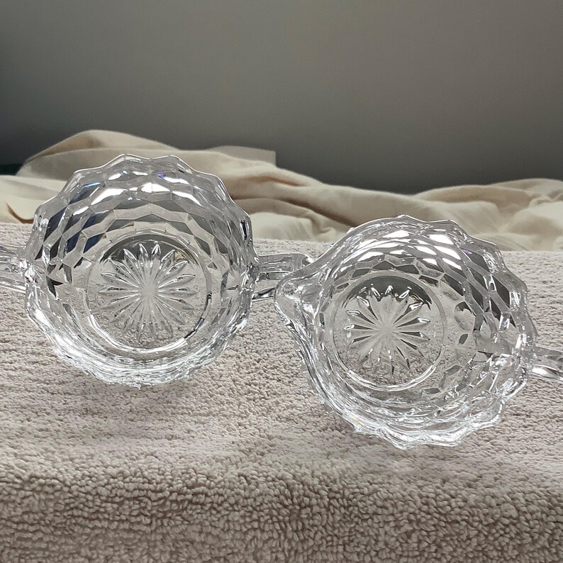 Fostoria American Creamer and Sugar - Etsy