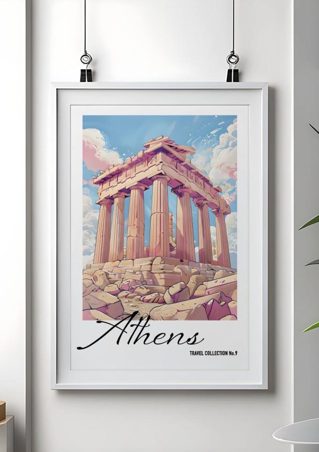 Athens Wall Art, Greece Print, Travel Poster, Vintage Travel Poster ...