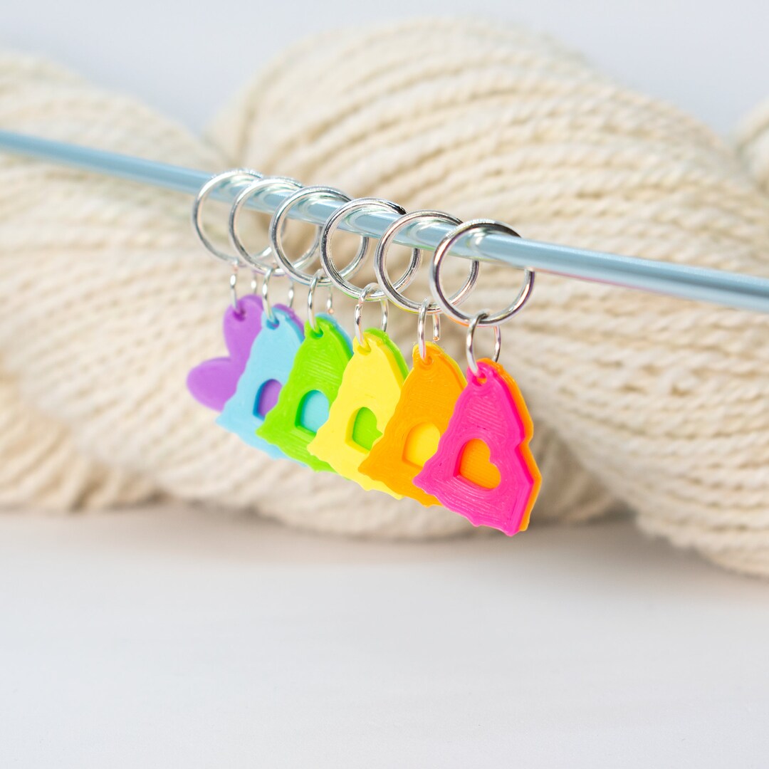 Set of Six Handmade Stitch Markers : Palmetto Love - Etsy