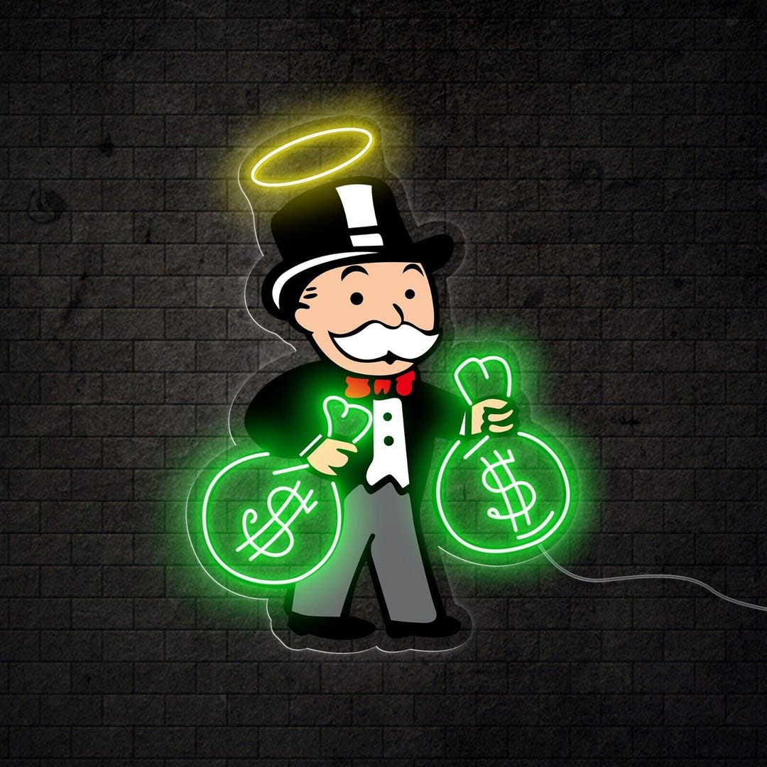 Monopoly Money Neon Sign Custom Acrylic Art Unique Holiday Gift for ...