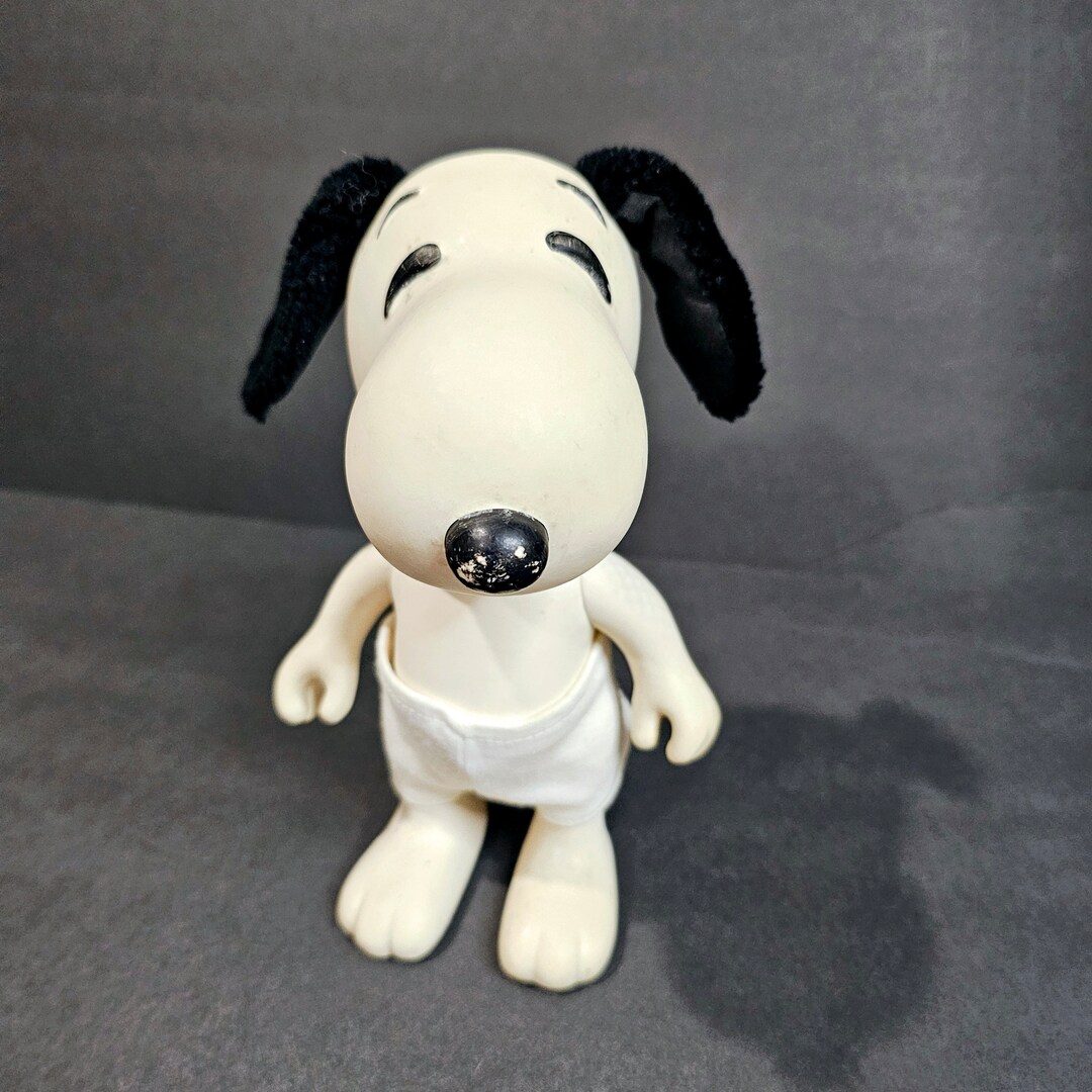 1958 1966 Snoopy Articulating Plastic Doll Fugurine Plush Tail & Ears ...