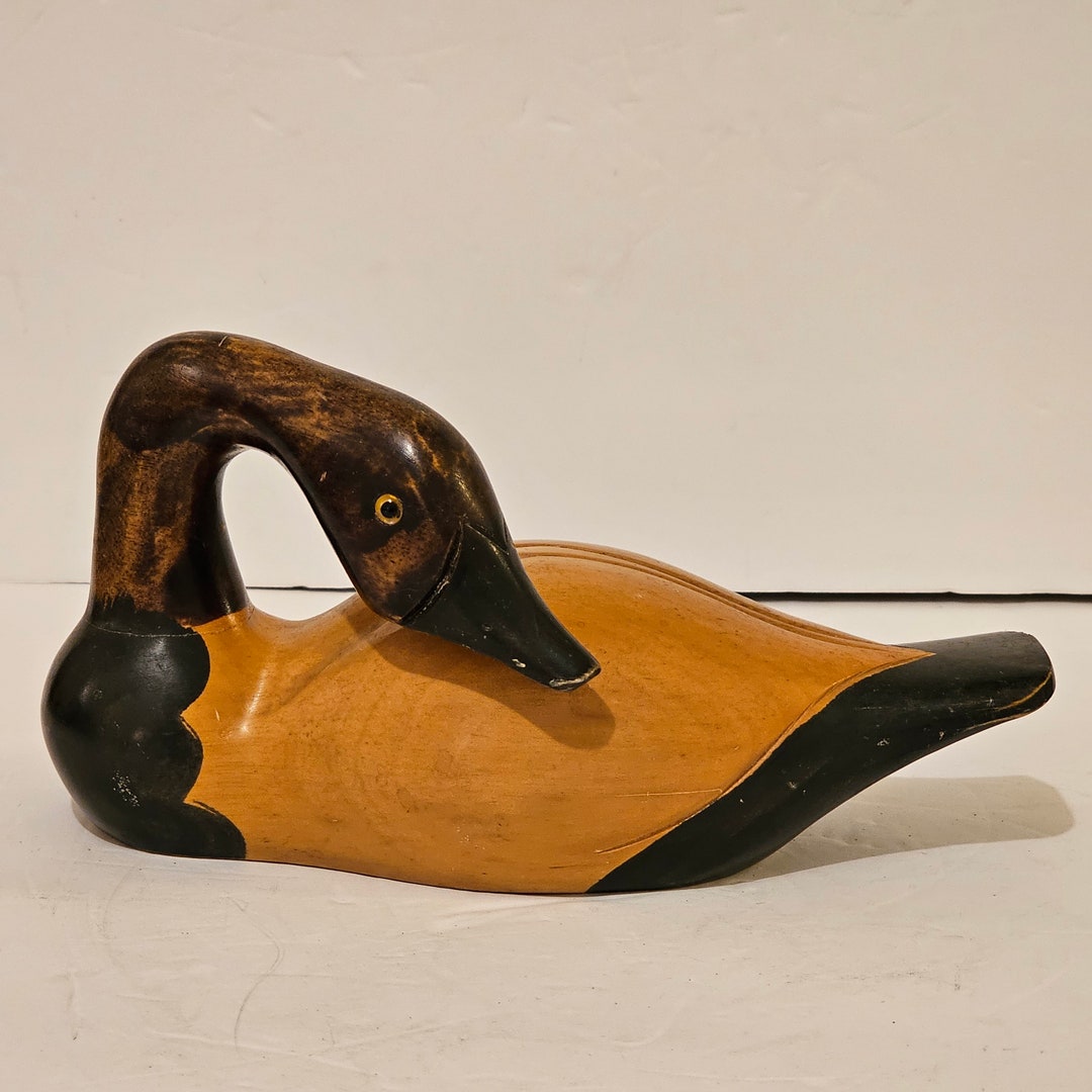 Vintage Carved Wood Canadian Goose - Etsy