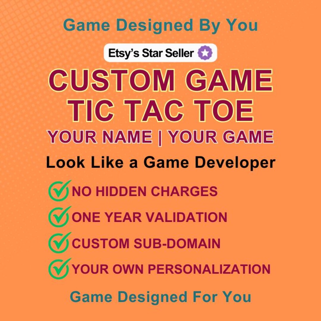 Personalized Tic Tac Toe Game – Custom Subdomain, Designed With Your ...
