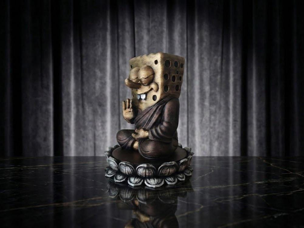 Spongebob Buddha, Pop Culture Meditation Statue - Etsy