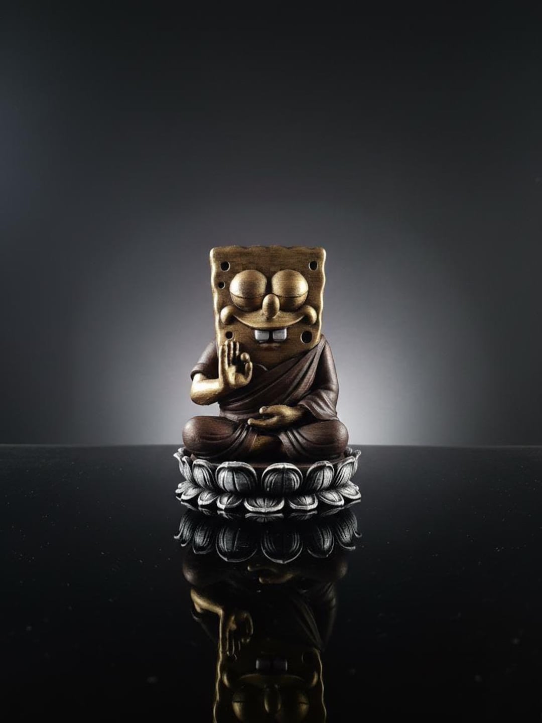 Spongebob Buddha, Pop Culture Meditation Statue - Etsy