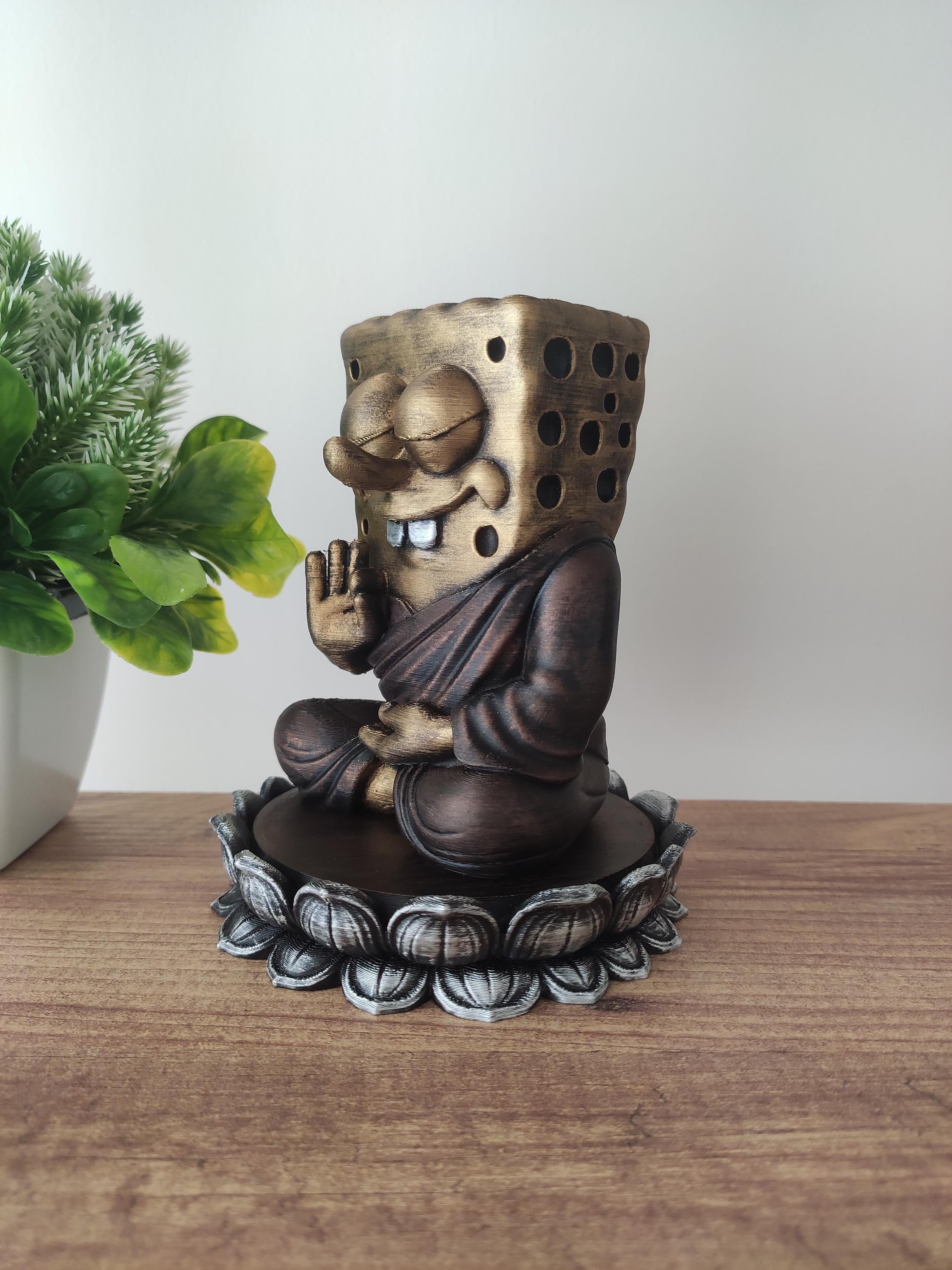 Spongebob Buddha, Pop Culture Meditation Statue - Etsy