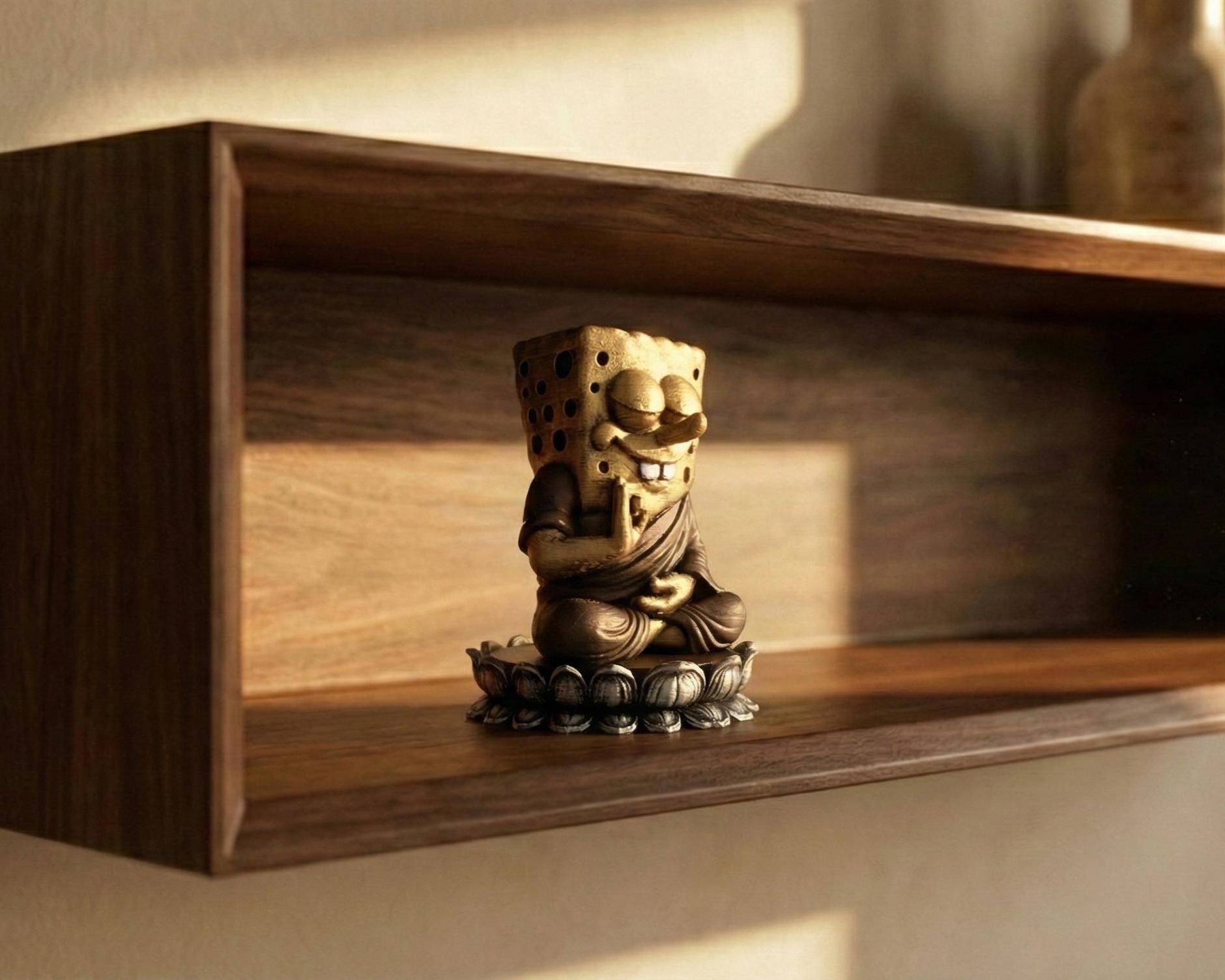 Spongebob Buddha, Pop Culture Meditation Statue - Etsy