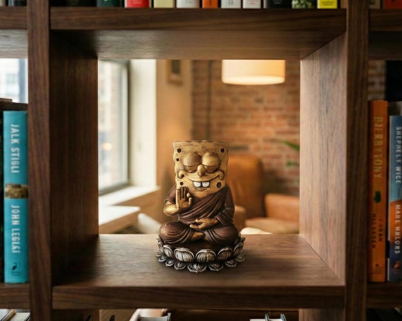 Spongebob Buddha, Pop Culture Meditation Statue - Etsy