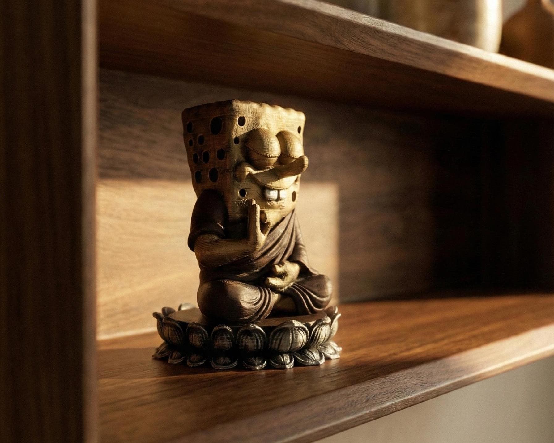 Spongebob Buddha, Pop Culture Meditation Statue - Etsy