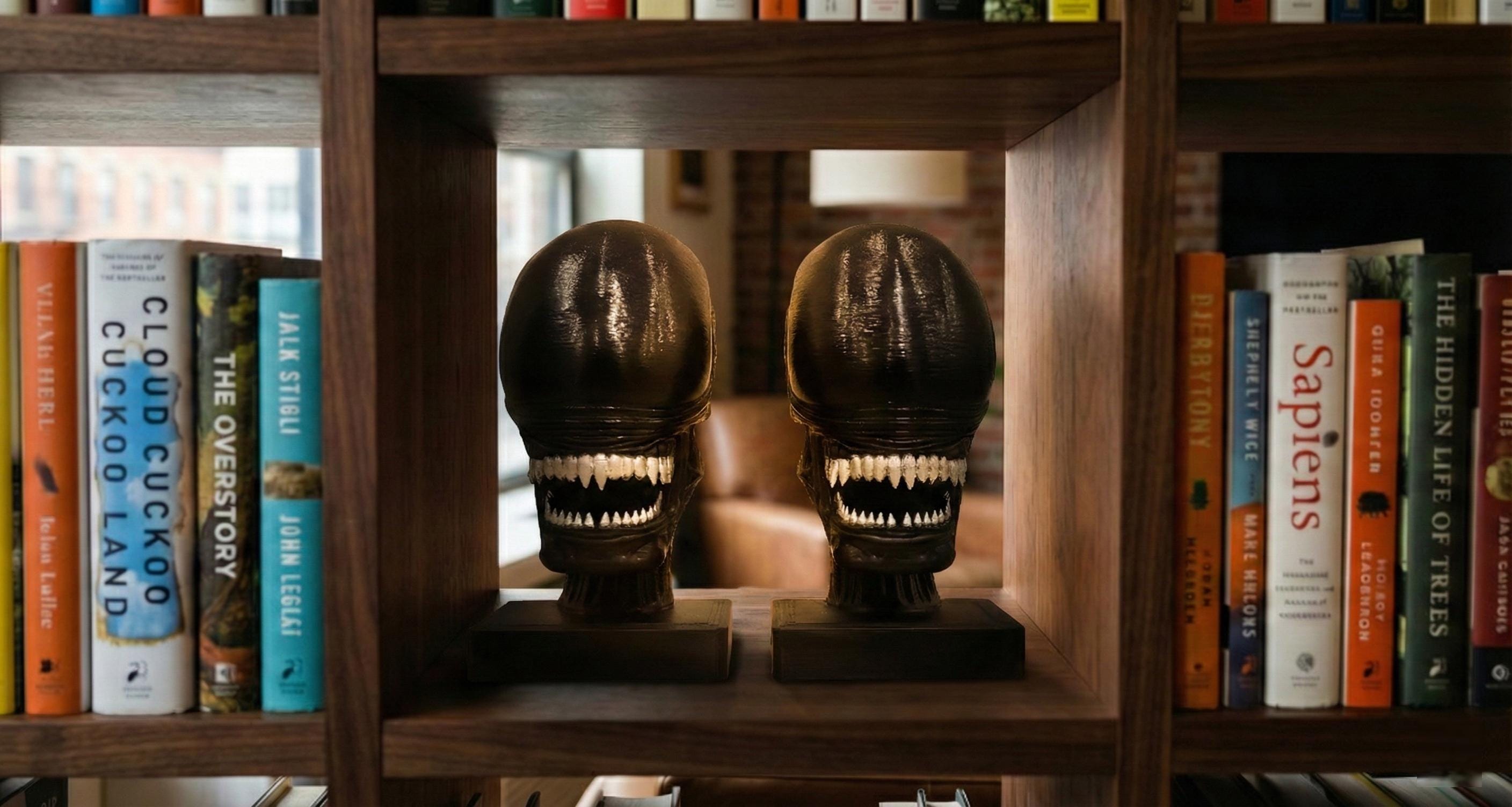 Alien Xenomorph Bookend: Sci-fi Horror Decor - Etsy