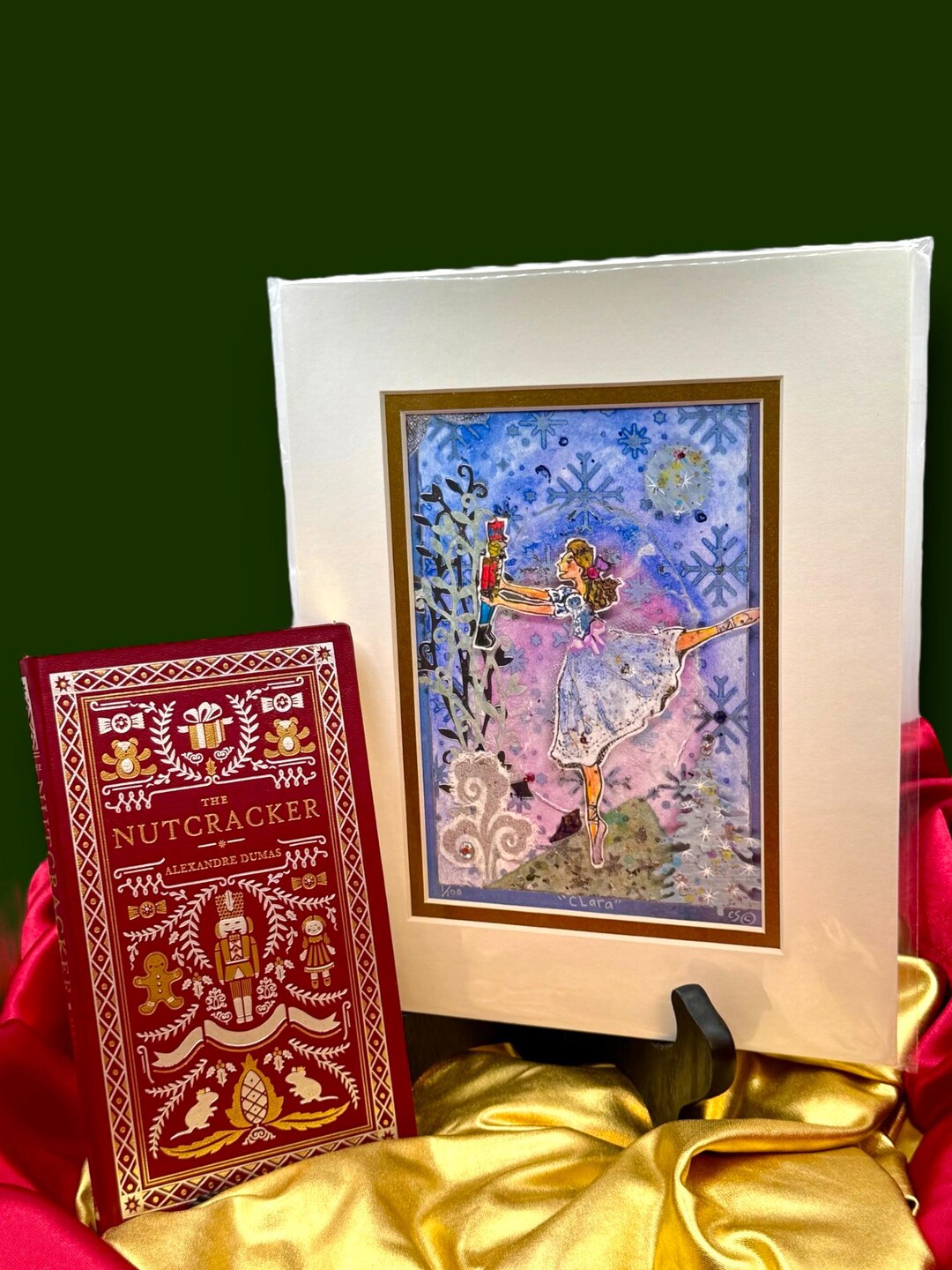 Nutcracker Gift Set Holiday Art Print Collection Leather Book Christmas ...