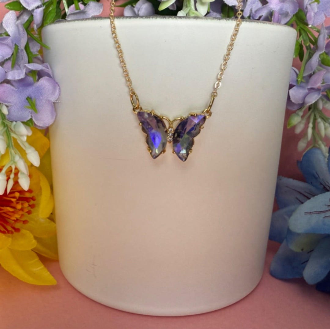 Swarovski Butterfly Necklace - Etsy