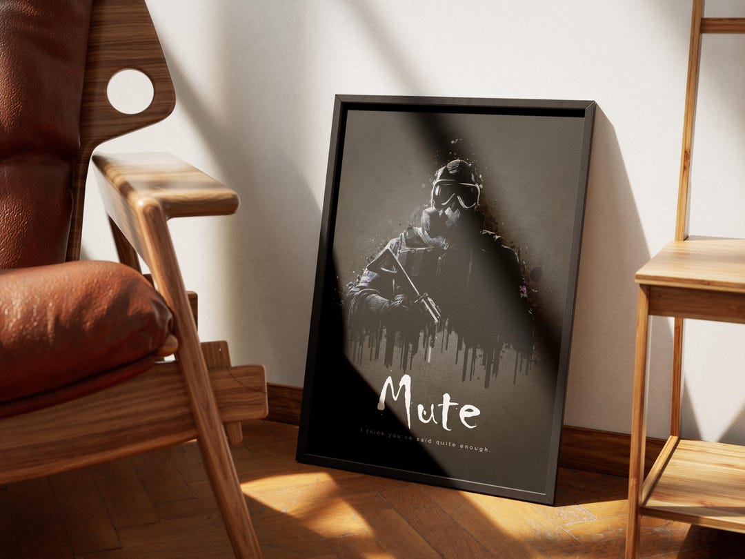 Mute Rainbow Six Siege Poster | High-quality Gaming Wall Art | Tactical ...