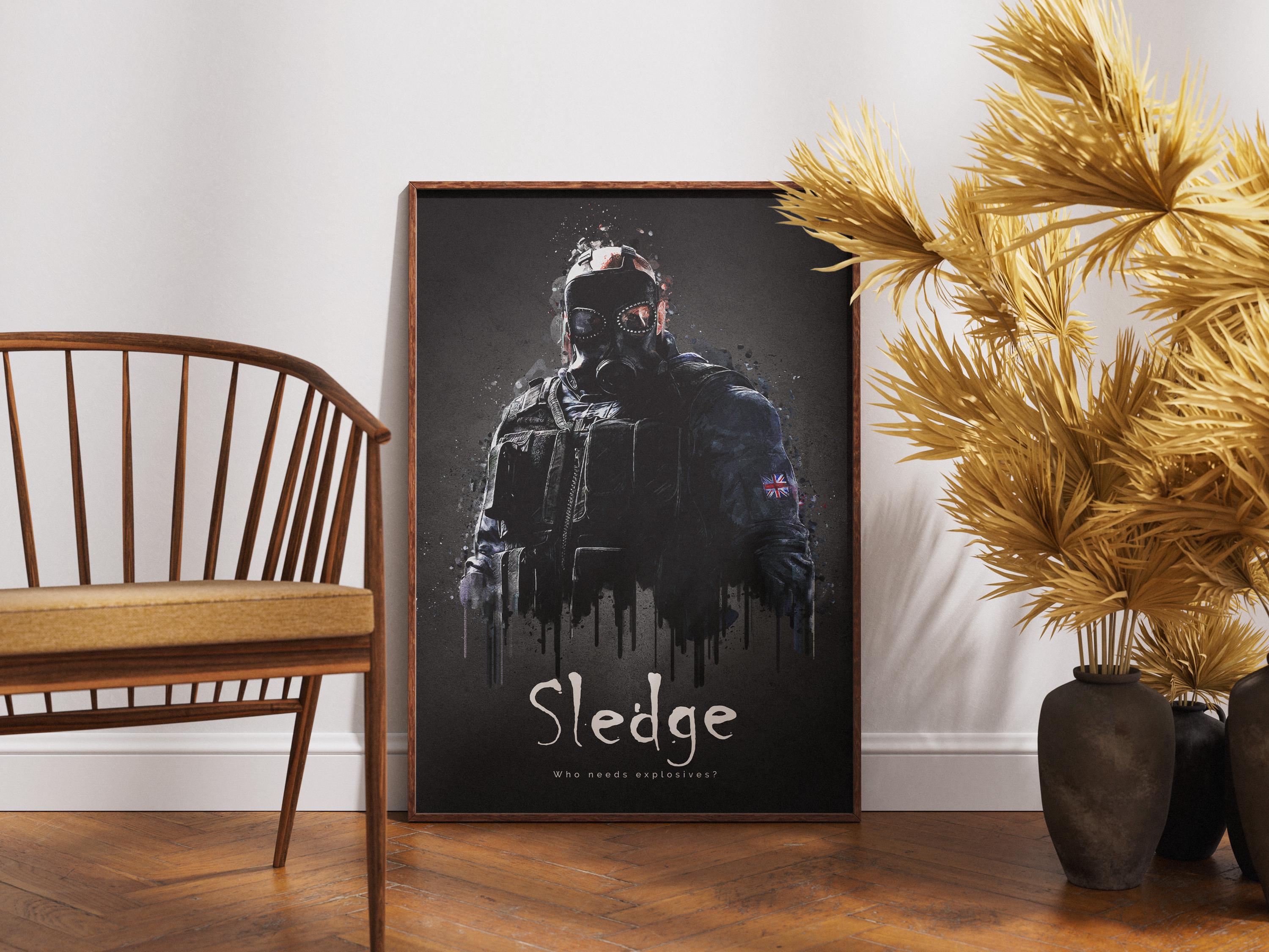 Sledge Rainbow Six Siege Poster | High-quality Gaming Wall Art ...