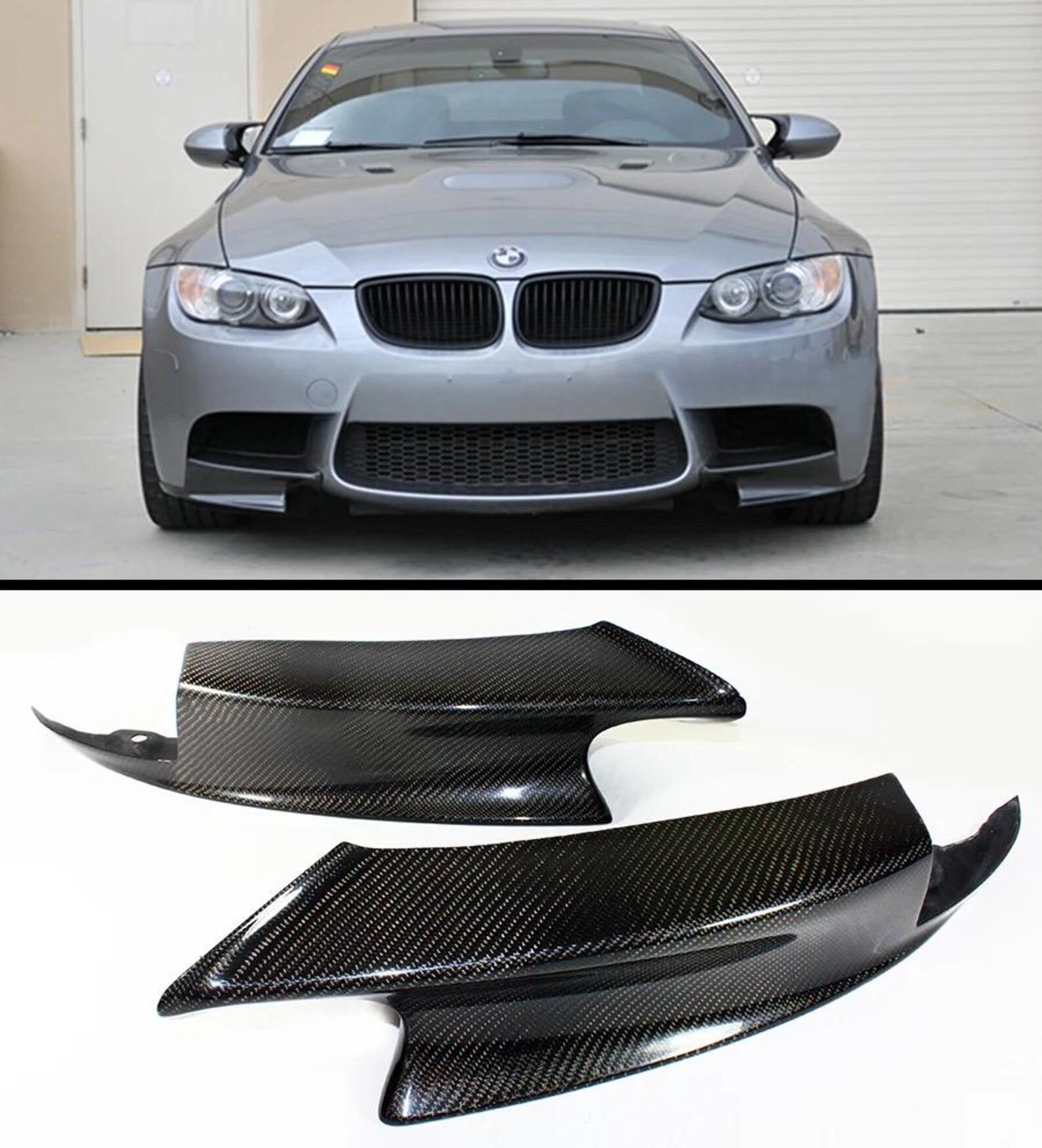 E9X E90 E92 M3 BMW Carbon Fiber Front Bumper Splitters (2008-2013) - Etsy