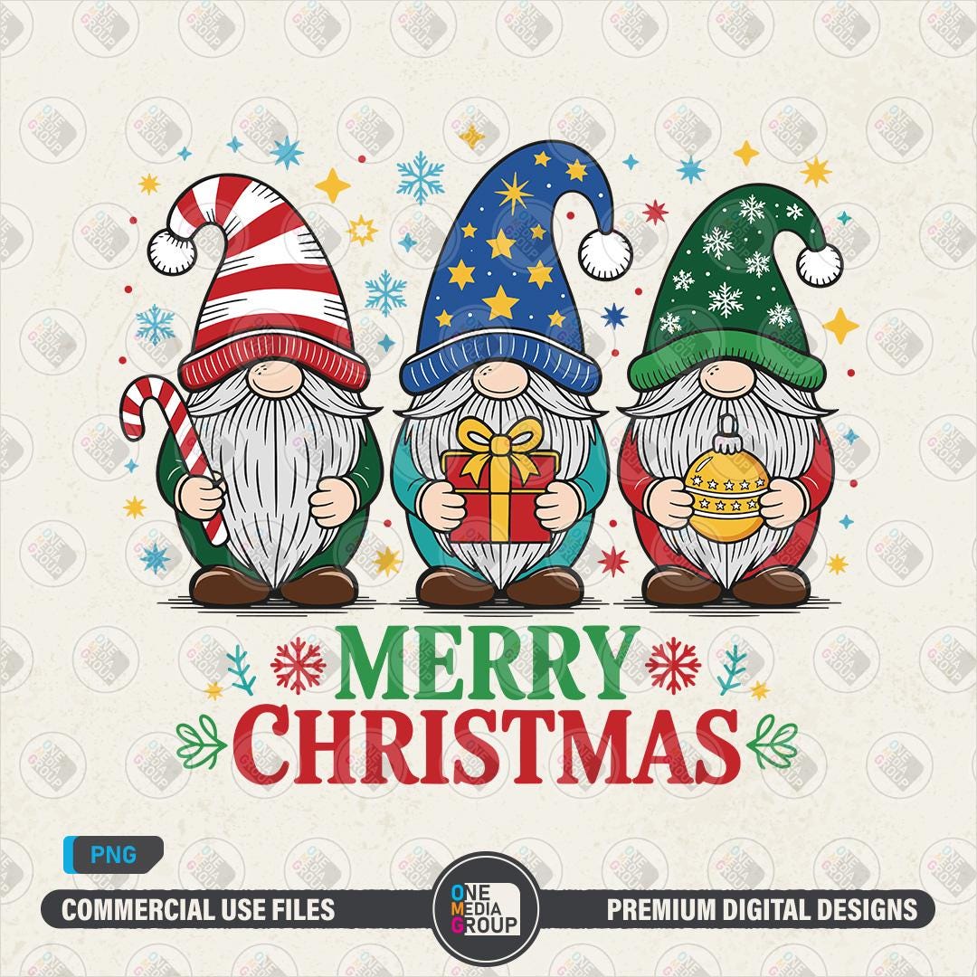 Christmas Gnomes SVG, Holiday Clipart (digital Download) - Etsy