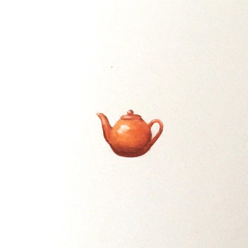 Red Teapot - Etsy