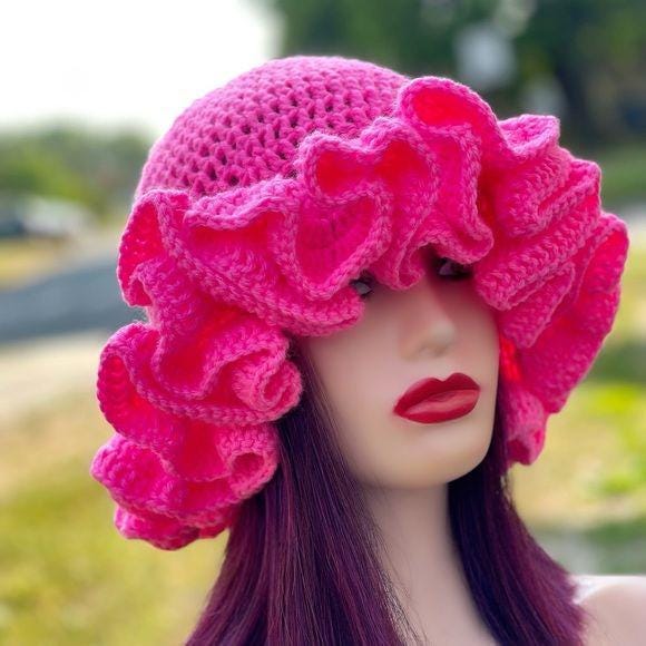 Crochet Massive Ruffle Hats - Etsy