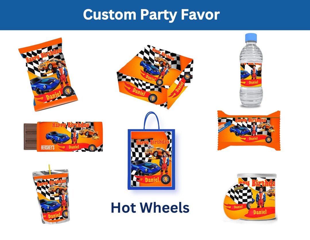 Editable Race Car Party Favor Template for Fast Track Birthday in Red ...