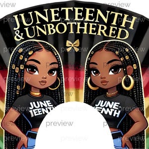 Juneteenth Clack Fan PNG Bundle, 7 Afrocentric Digital Designs With ...