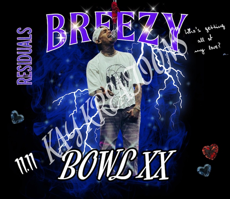 Chris Brown Tumbler Wrap Design: Music Lovers PNG (digital Download ...