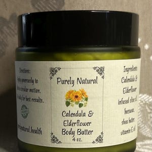 Herbal Organic Calendula & Elderflower Body Butter - Etsy