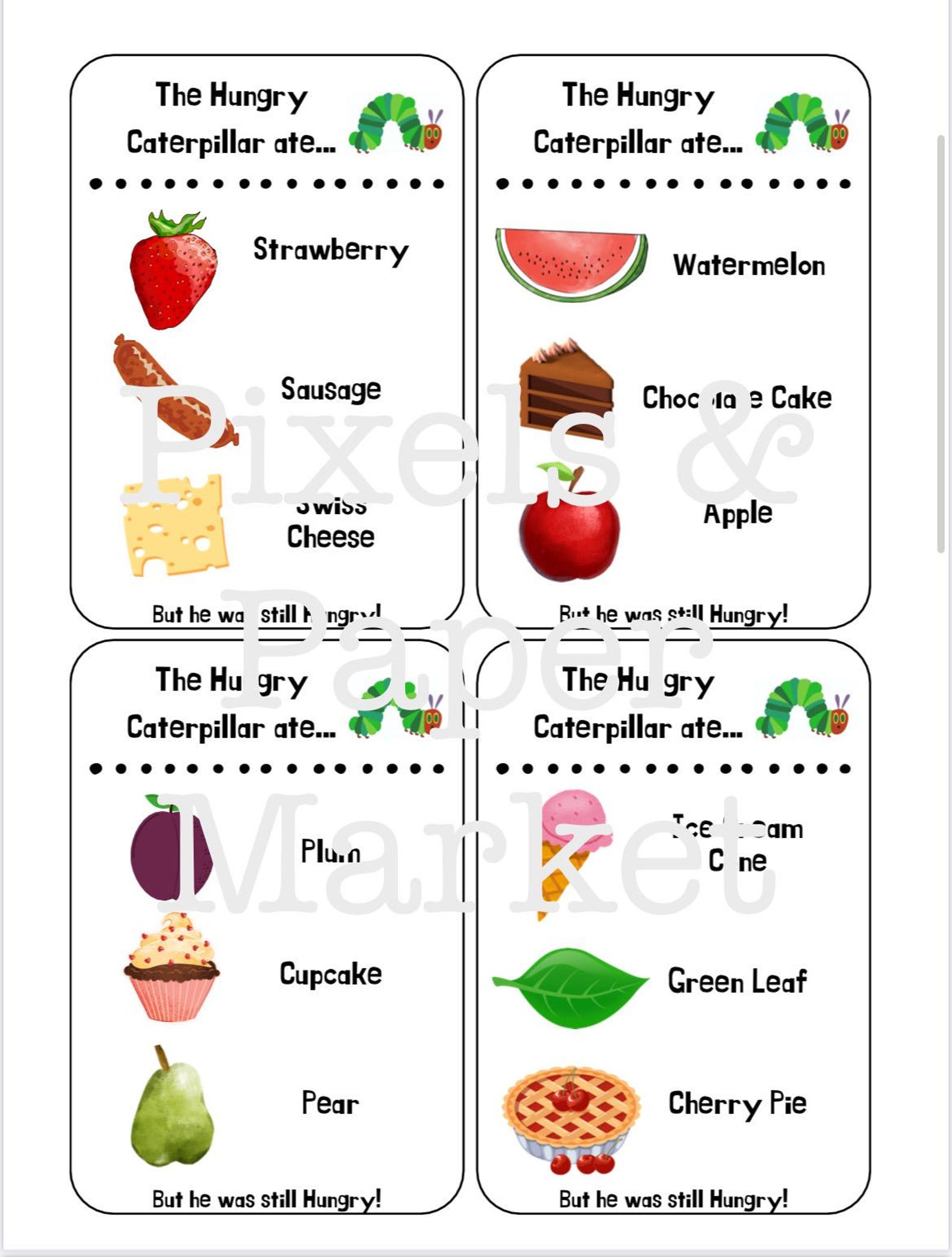 Hungry Caterpillar Sensory Bin: Storytelling Activity (digital Download ...