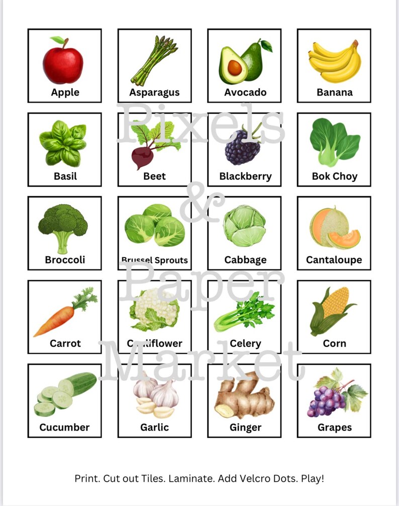 My First Grocery List – Printable Grocery Shopping Game, Dramatic Play ...