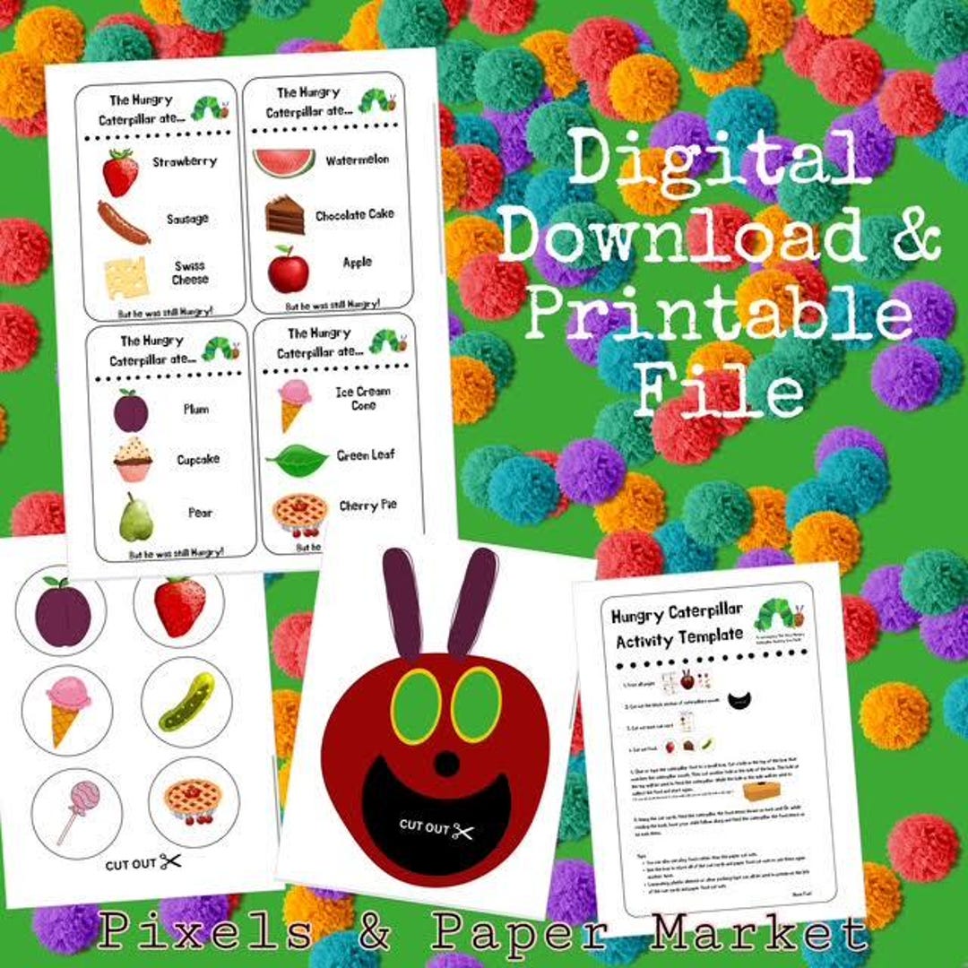 Hungry Caterpillar Sensory Bin, Activity Template, Digital Download ...