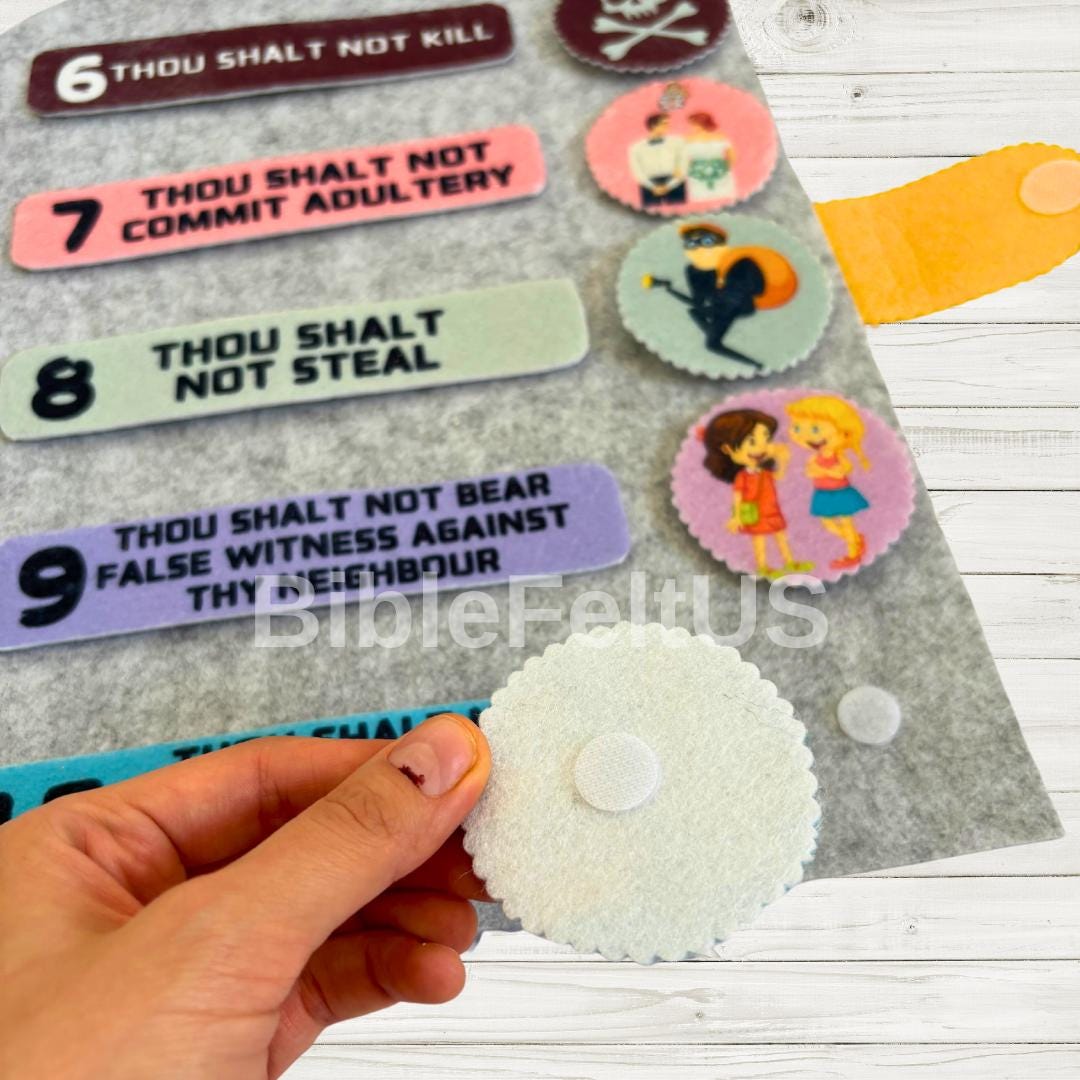 10 Commandments Felt Game, Bible Felt, Sunday School Craft, Bible ...