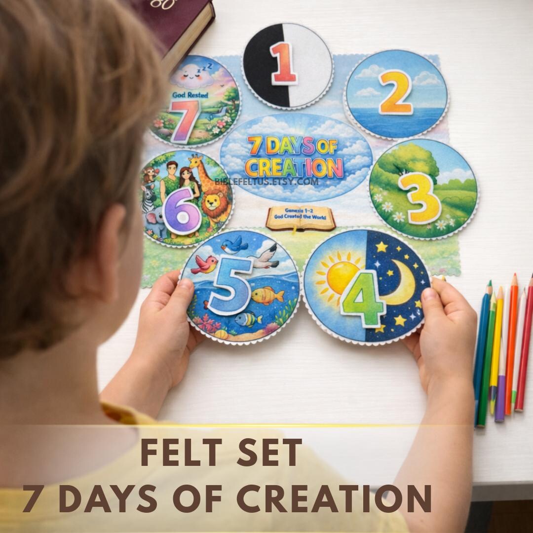 7 Days of Creation Felt Set | Interactive Bible Lesson, Homeschool ...