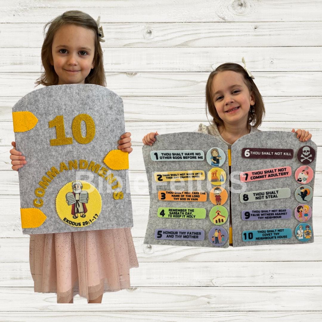 10 Commandments Felt Board – Christian Homeschool Activity - Etsy