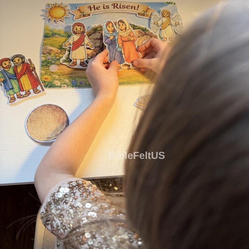 Easter Resurrection Felt Board Set | He is Risen Bible Lesson (sunday ...