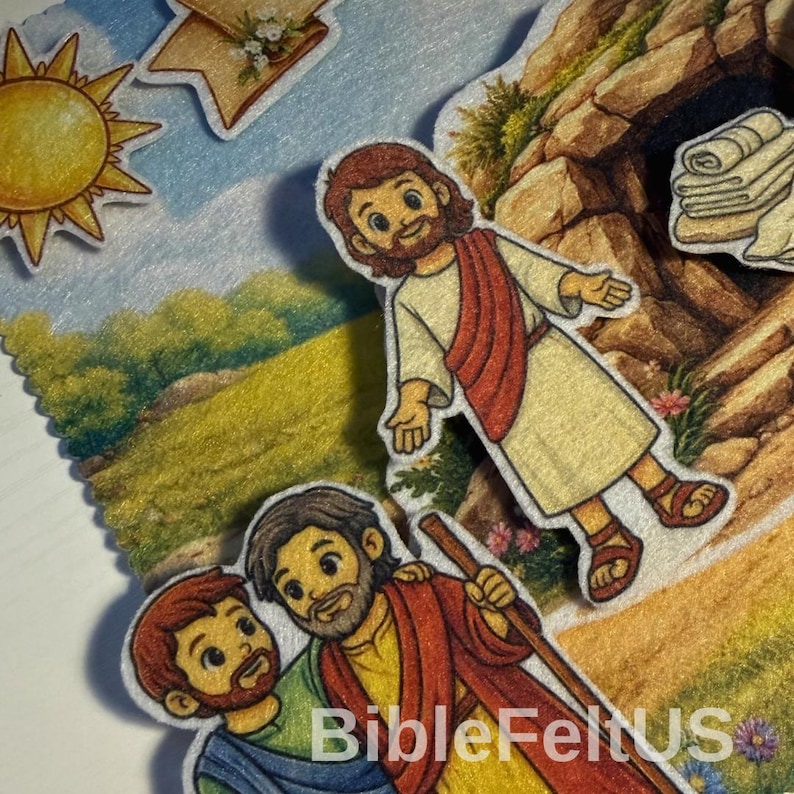 Easter Resurrection Felt Board Set | He is Risen Bible Lesson (sunday ...