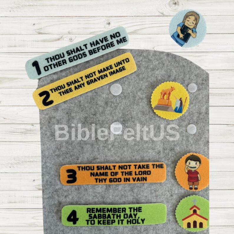 10 Commandments Felt Board – Christian Homeschool Activity - Etsy