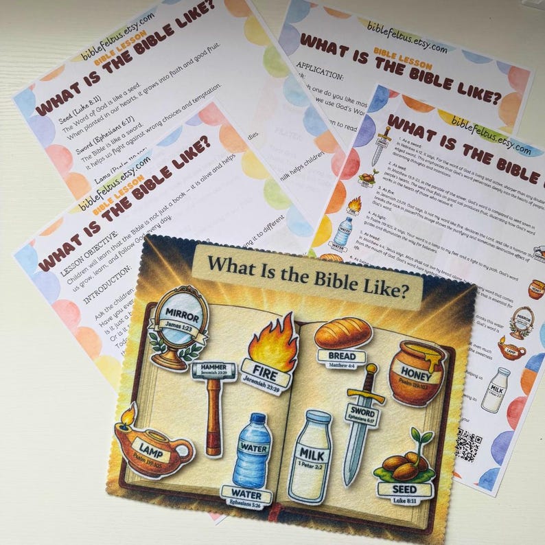 Bible Felt Activity – What is the Bible Like? Interactive Lesson (quiet ...