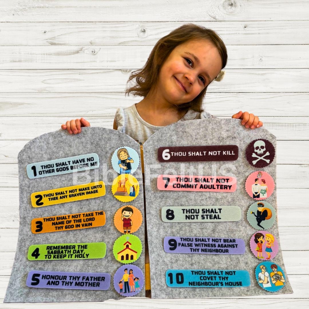 10 Commandments Felt Game, Bible Felt, Sunday School Craft, Bible ...