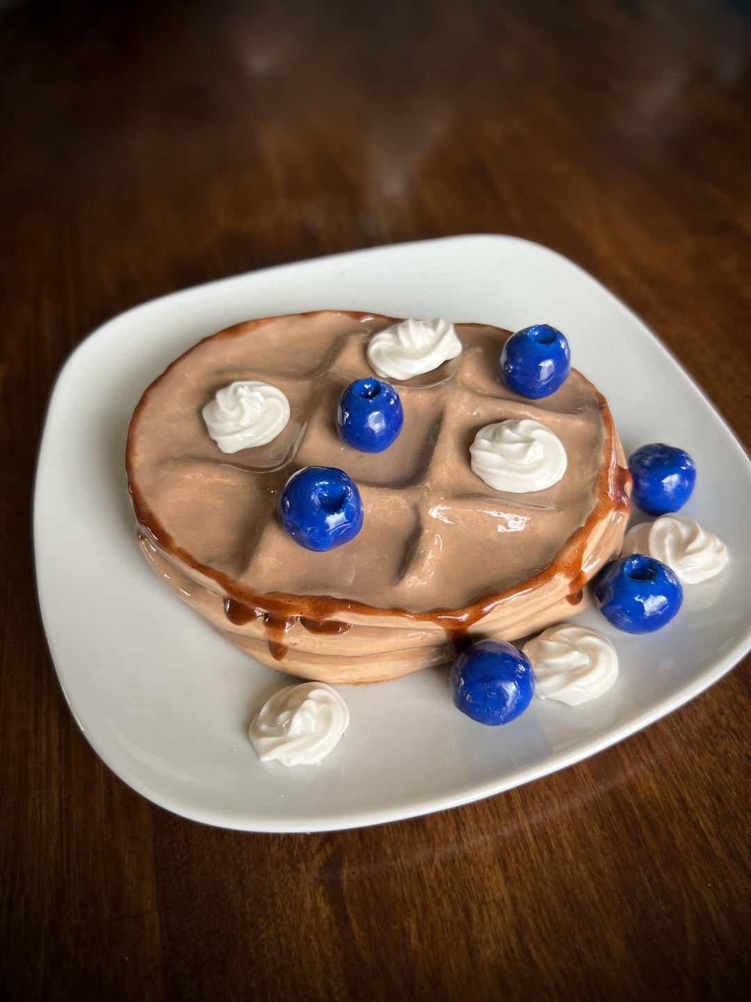 Handmade Clay Pancake Stack Tic-tac-toe Board – Blueberry & Whipped ...