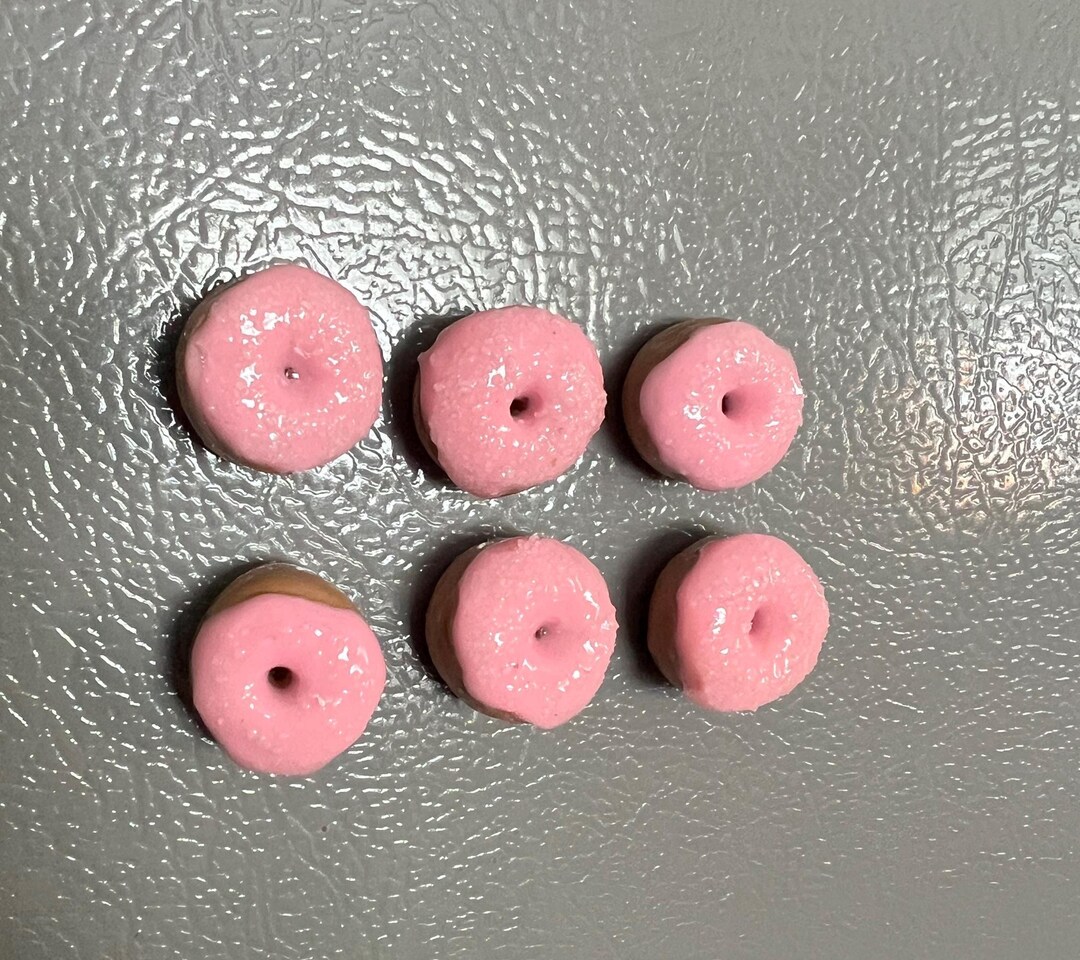 Handmade Pink Donut Mini Magnets- Cute Clay & Resin Fridge Decor - Etsy