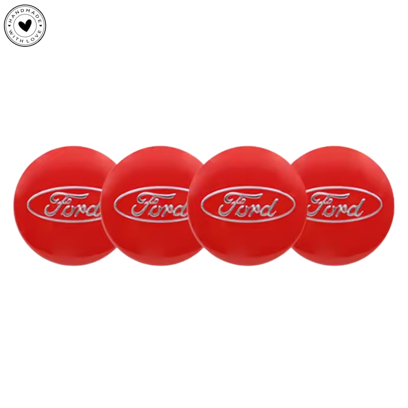 Ford Wheel Hub Stickers: Chrome Rim Center Cap Decals - 56/60/65mm ...